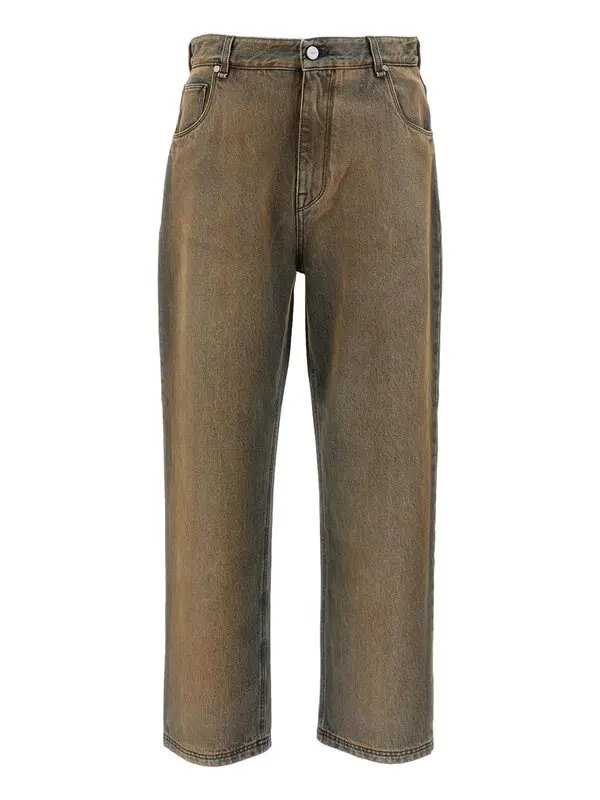 Fendi Straight-leg Cotton Trousers - Beige