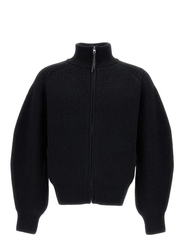 Jacquemus The Merino Zip Cardigan - Black