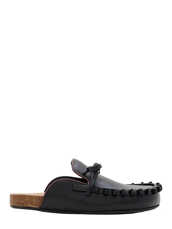 JW Anderson Leather Sabot - Black