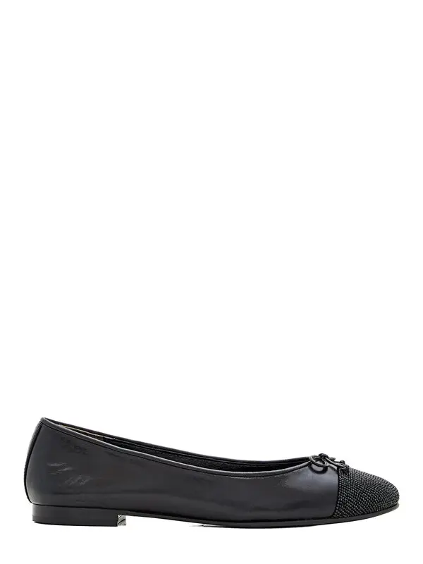 Tory Burch Cap-toe Ballerinas - Black