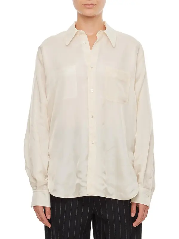 QUIRA Reversible Button-up Shirt - White