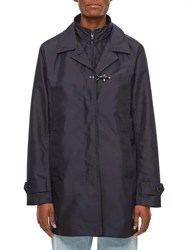 FAY Long Blazer With Flap Pockets - Blue