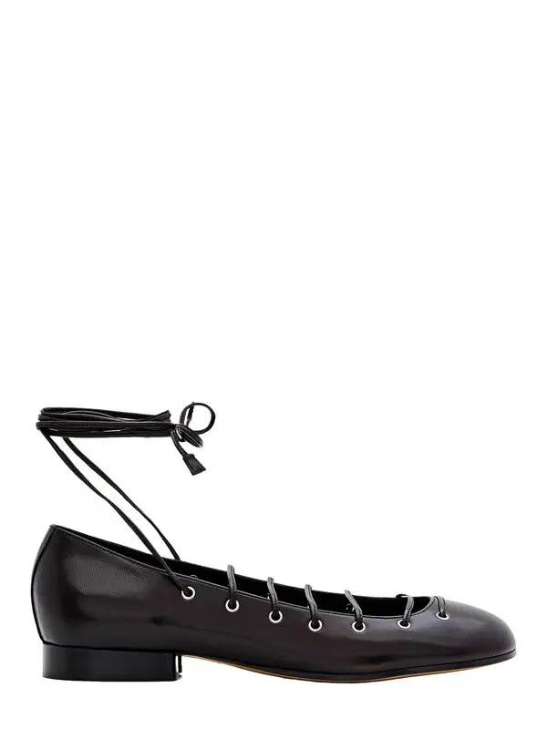 DURAZZI MILANO Ballerina With Laces - Black