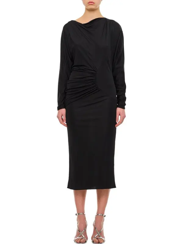 Khaite Oron Midi Dress - Black