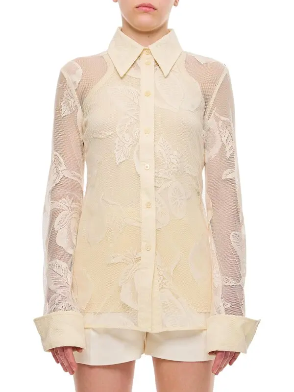 Sportmax Asti Lace Shirt - Beige