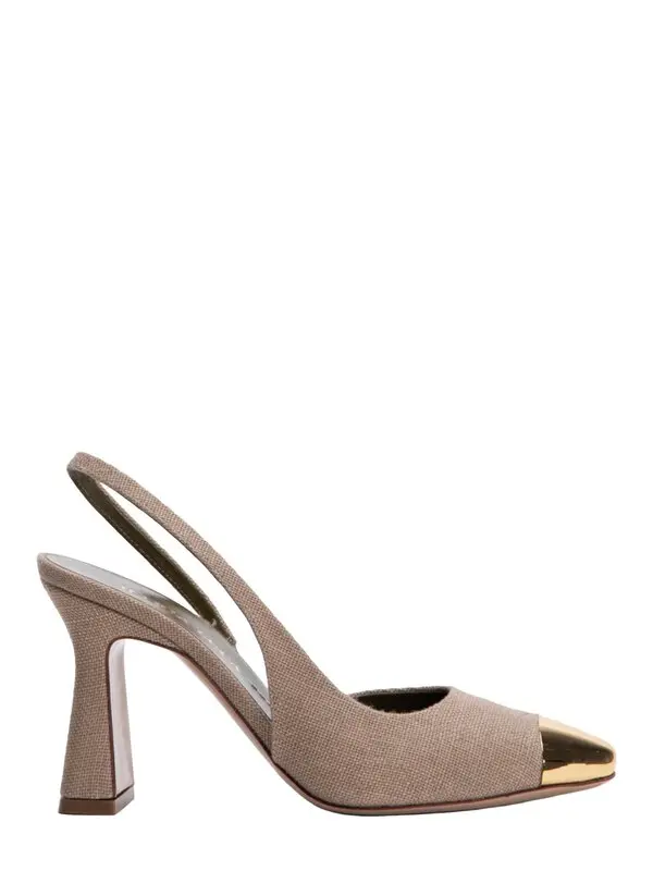 MARIA LUCA Eleonora Slingback Heels - Beige