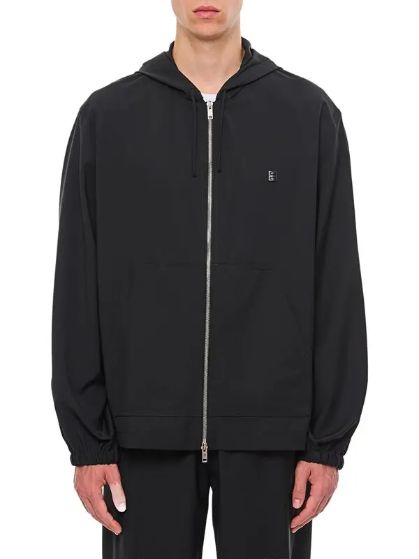 Givenchy Zip-up Wool Hoodie - Black