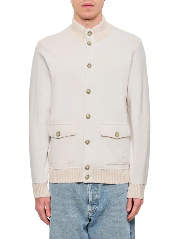 FAY Bomber Sweatshirt Jacket - Beige