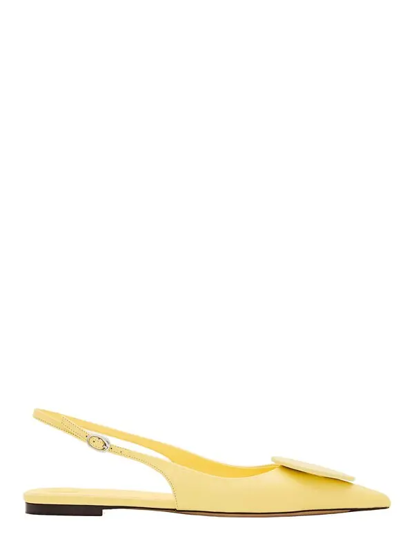 Jacquemus Leather Slingbacks - Yellow