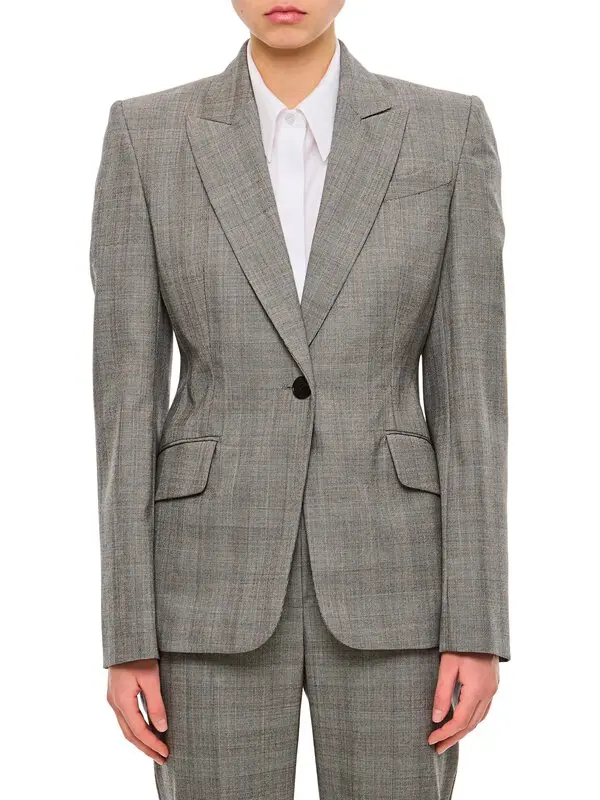 Alexander McQueen Single-breasted Jacket - Grey
