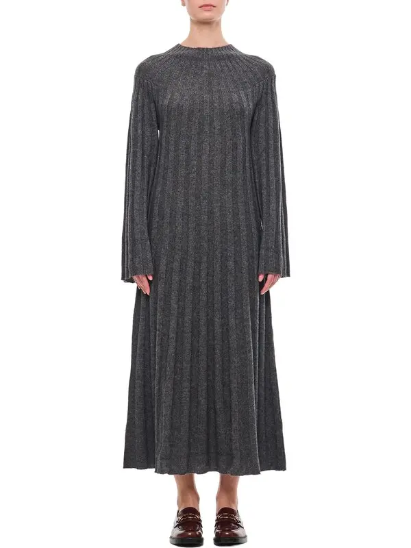 Loulou De Saison Irma Wool Dress - Grey