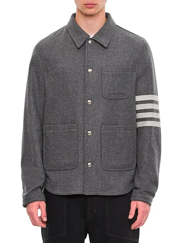 Thom Browne 4-bar Utility Jacket - Grey
