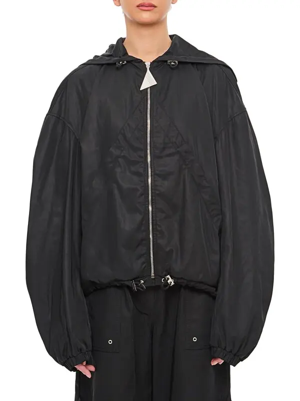 Attico Nylon Bomber Jacket - Black