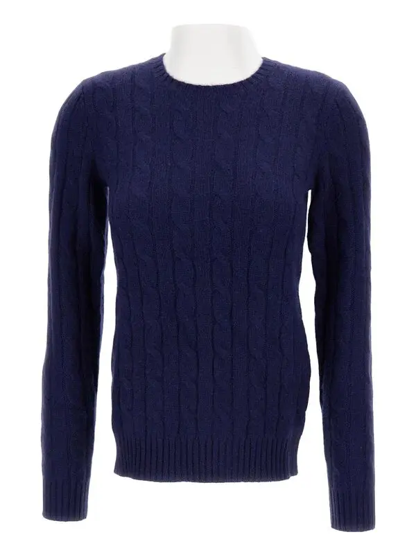 Polo Ralph Lauren Crewneck Cable Knit Pullover - Blue