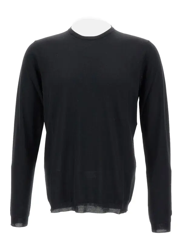 GOES BOTANICAL Fine Wool Crewneck Sweater - Black