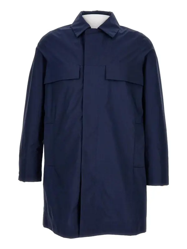 K-WAY Cotton Poplin Trench Coat - Blue