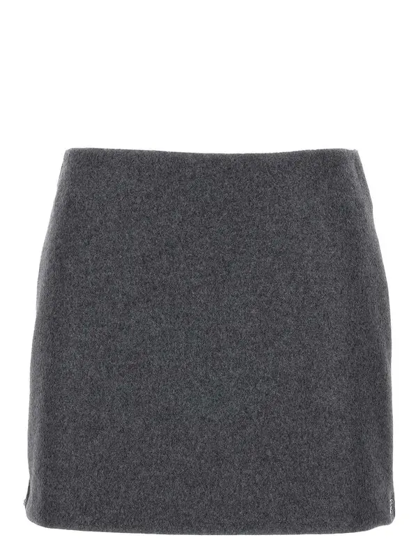 Sportmax Low-waist Wool Miniskirt - Grey