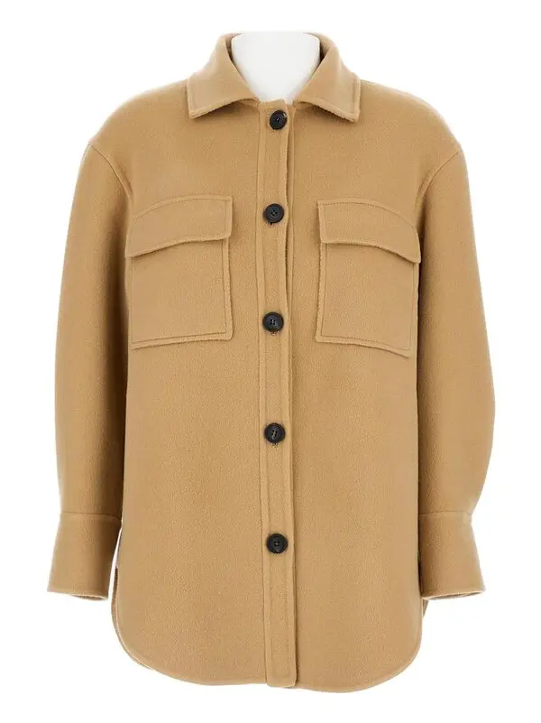 AFTERCOAT Wool Blend Single-breasted Jacket - Beige