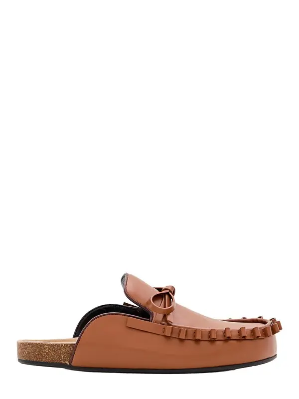 JW Anderson Leather Sabot - Brown