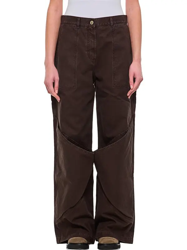 Attico Baggy Trousers - Brown