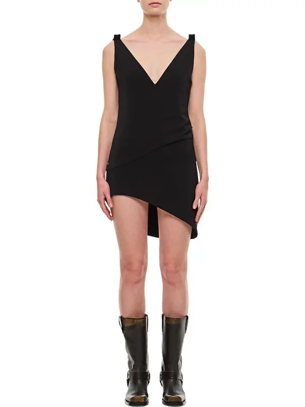 JW Anderson Asymmetric Mini Dress - Black