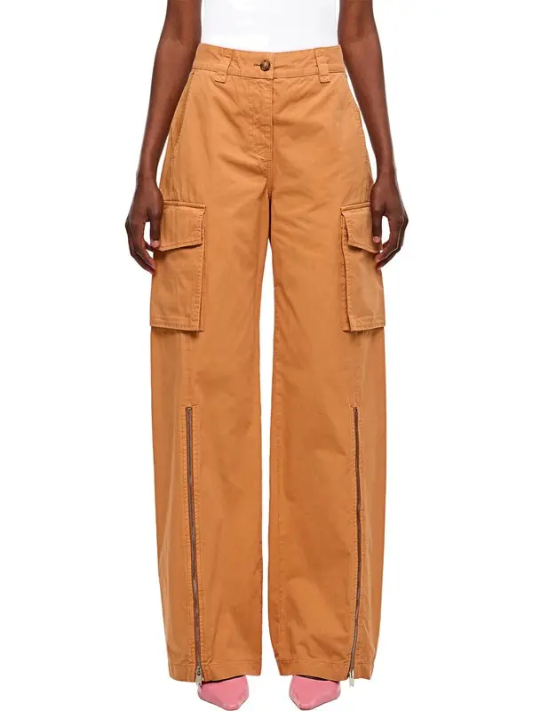 Stella McCartney Cargo Pants With Zip Detail - Orange