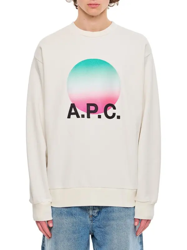 A.p.c. Printed Crewneck Sweatshirt - White