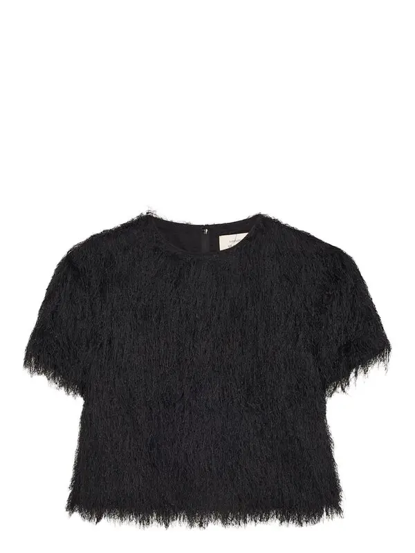 Loulou De Saison Zaro Fringe Top - Black