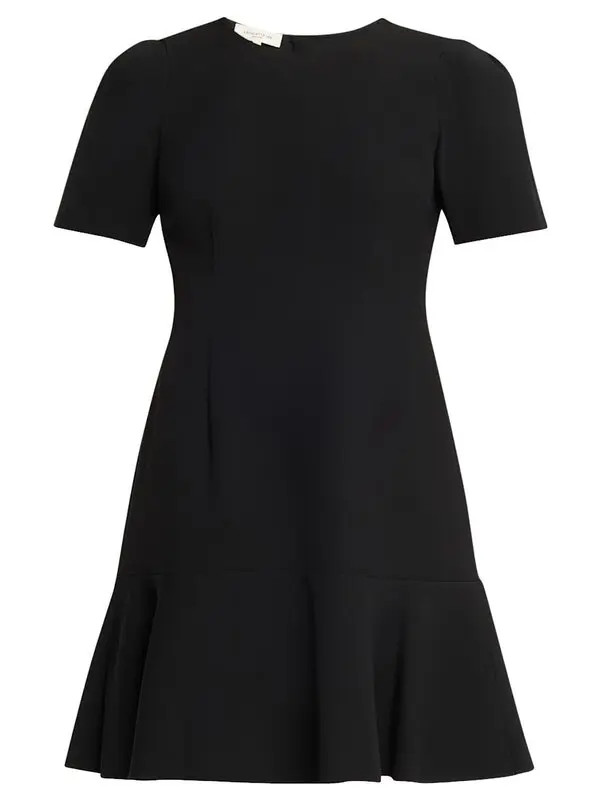 Lafayette 148 New York Crepe Flounce Hem Dress - Black