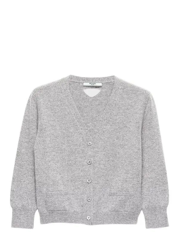 Prada Cashmere V-neck Cardigan - Grigio
