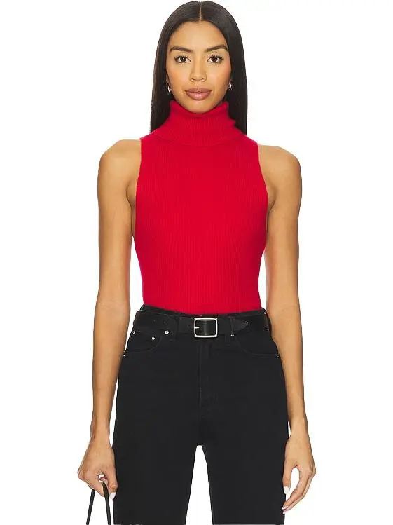 Enza Costa Knit Cashmere Sleeveless Sweater - Red