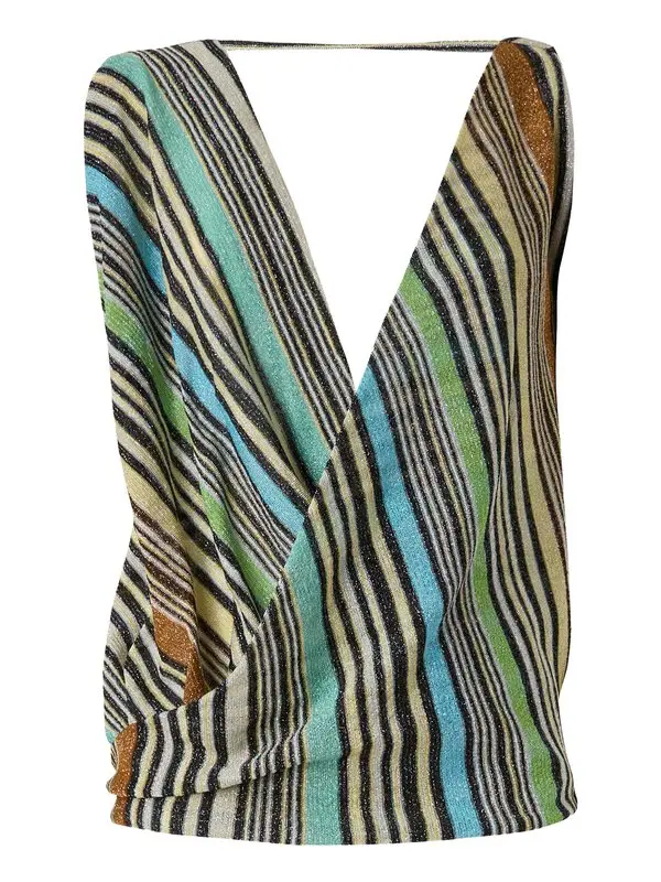 Missoni Draped Knit Wrap Top - Stripe