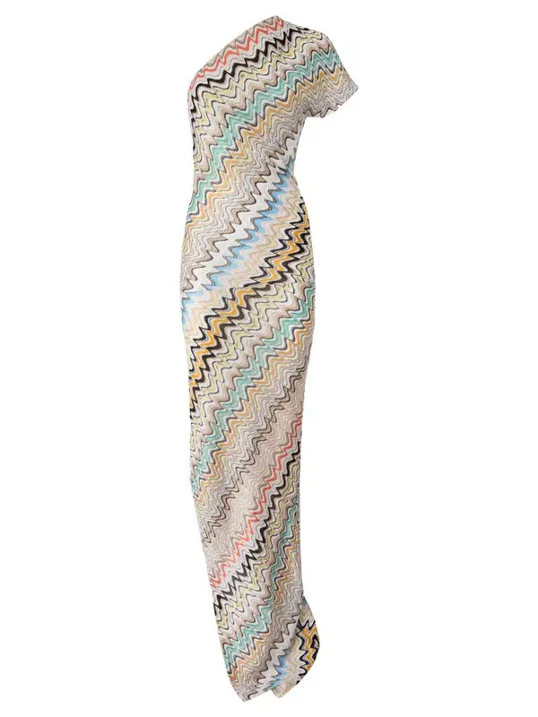Missoni One-shoulder Knit Maxi Dress - Multi