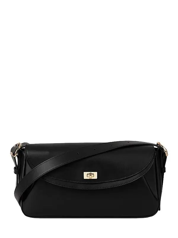 Sandro Le Mambo Plain Leather Bag - Black