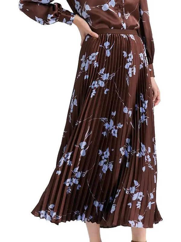 CARTOLINA Claudia Skirt - Upstate Floral In Espresso