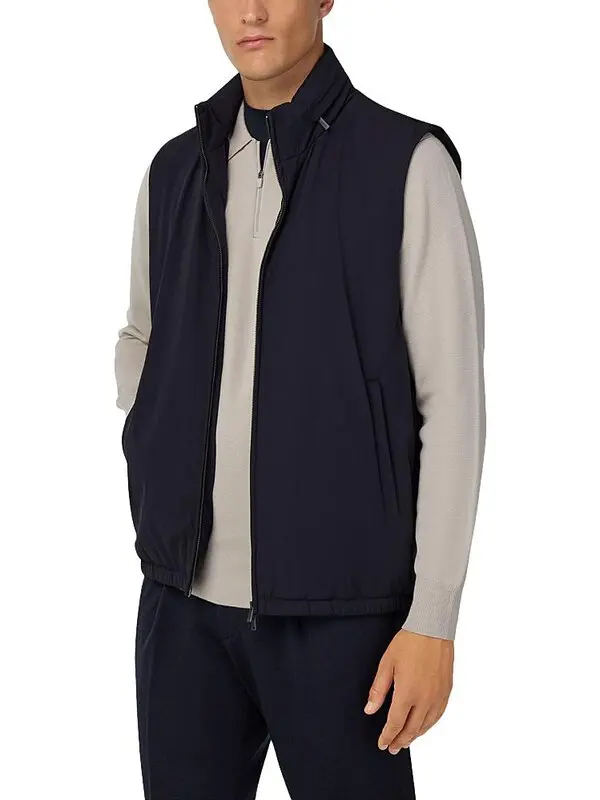Boggi Milano Padded Tech Vest - Navy Blue