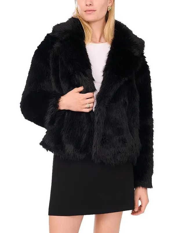 1.State Faux Fur Jacket - Rich Black