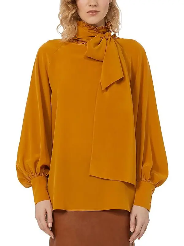 Max Mara Guido Silk Blouse - Ochre