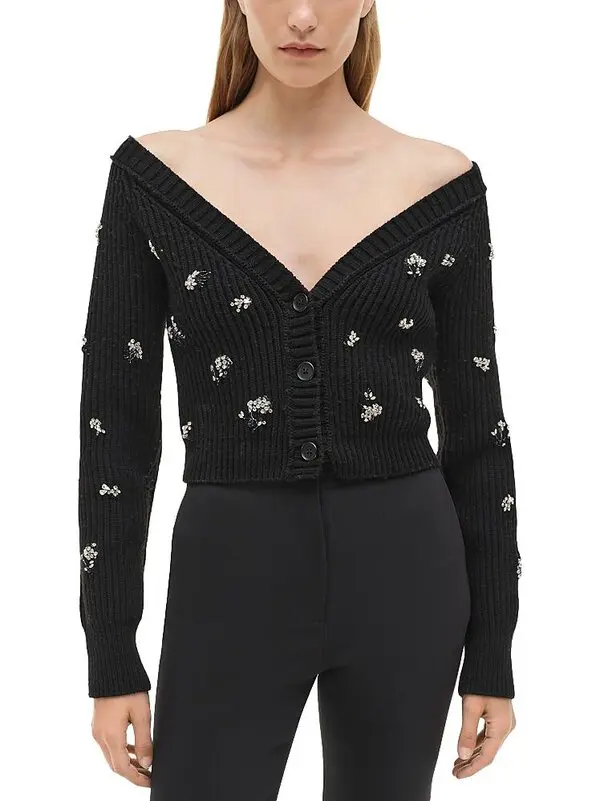 Simkhai Nova Wool & Cashmere Cardigan - Black