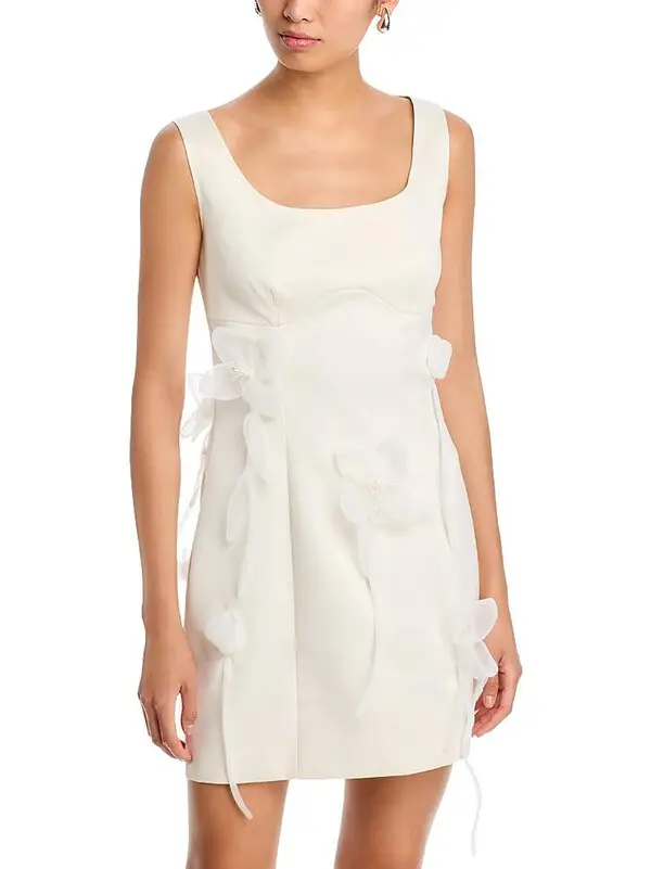 ROTATE BY BIRGER CHRISTENSEN Ana 3d Lily Mini Dress - Egret