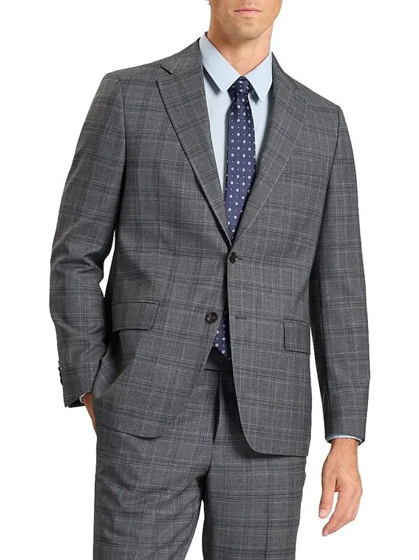 Ted Baker London Plaid Modern Fit Suit Jacket - Grey