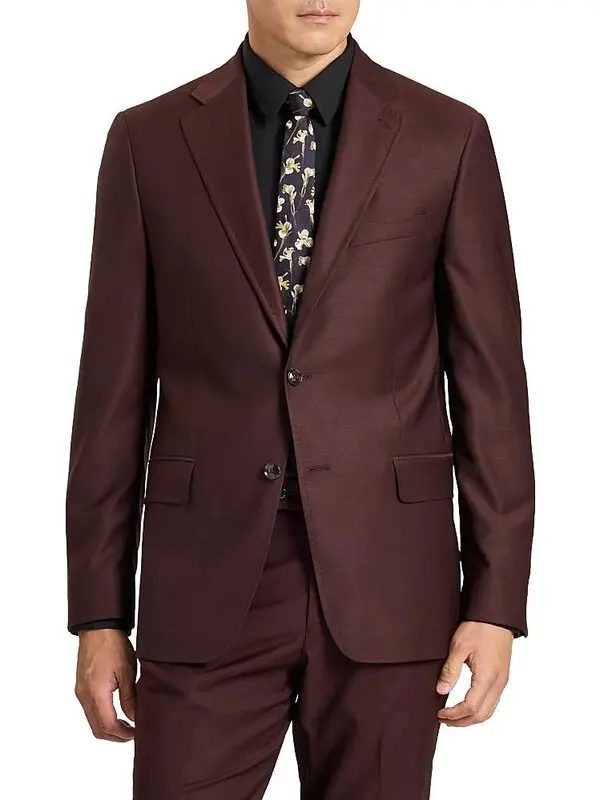 Ted Baker London Wright Twill Modern Fit Suit Jacket - Burgundy