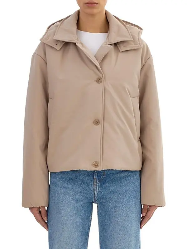 LAMARQUE Hooded Puffer Jacket - Khaki