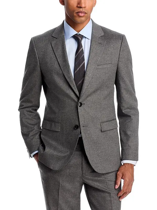 Hugo Arti Extra Slim Fit Flannel Suit Jacket - Medium Grey