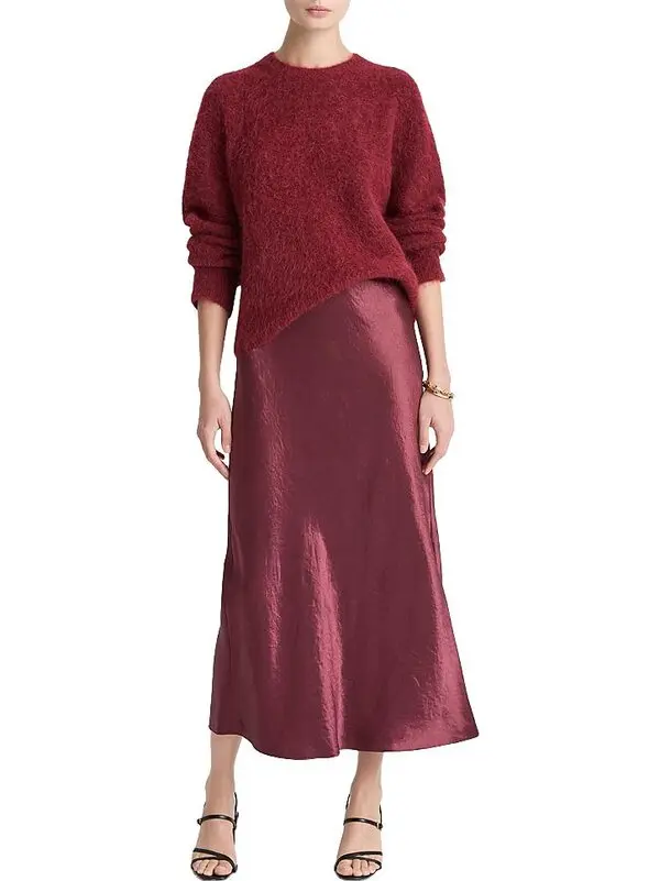 Vince Side Slit Slip Skirt - Bordeaux