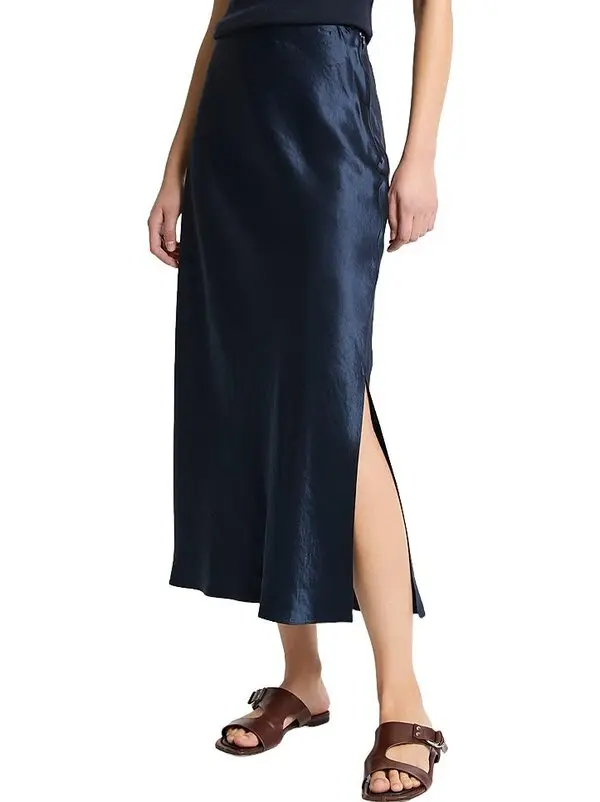 Vince Side Slit Slip Skirt - Coastal