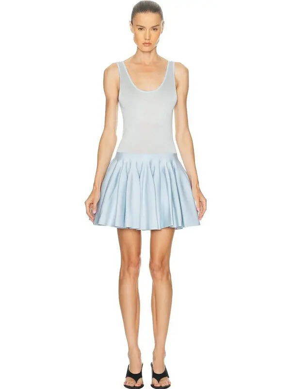 Alaïa Mini Godet Dress - Bleu Neige