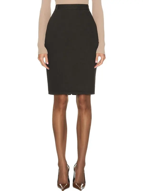 Saint Laurent Pencil Skirt - Deep Brown