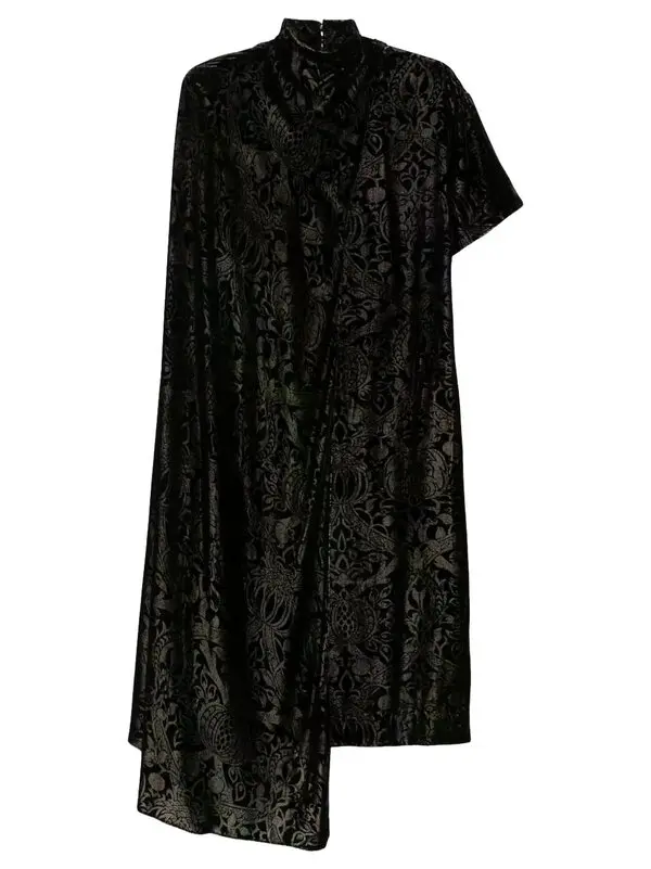 Roberto Cavalli Jacquard Midi Dress - Black
