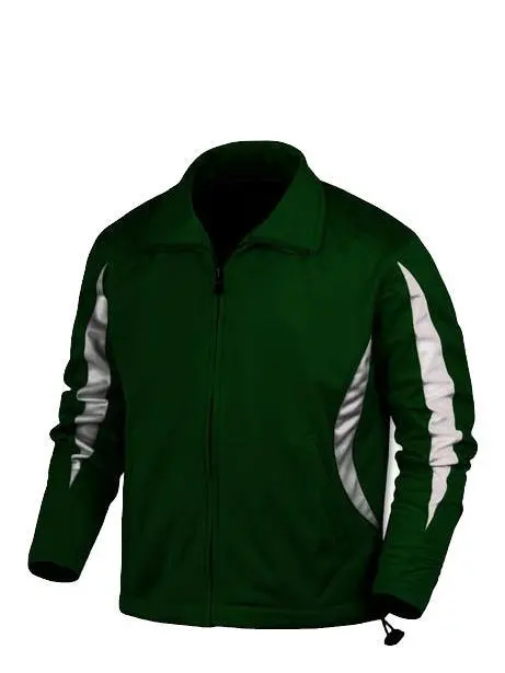 BENBEN Crescent Tricot Winter Jacket - Dark Green/white